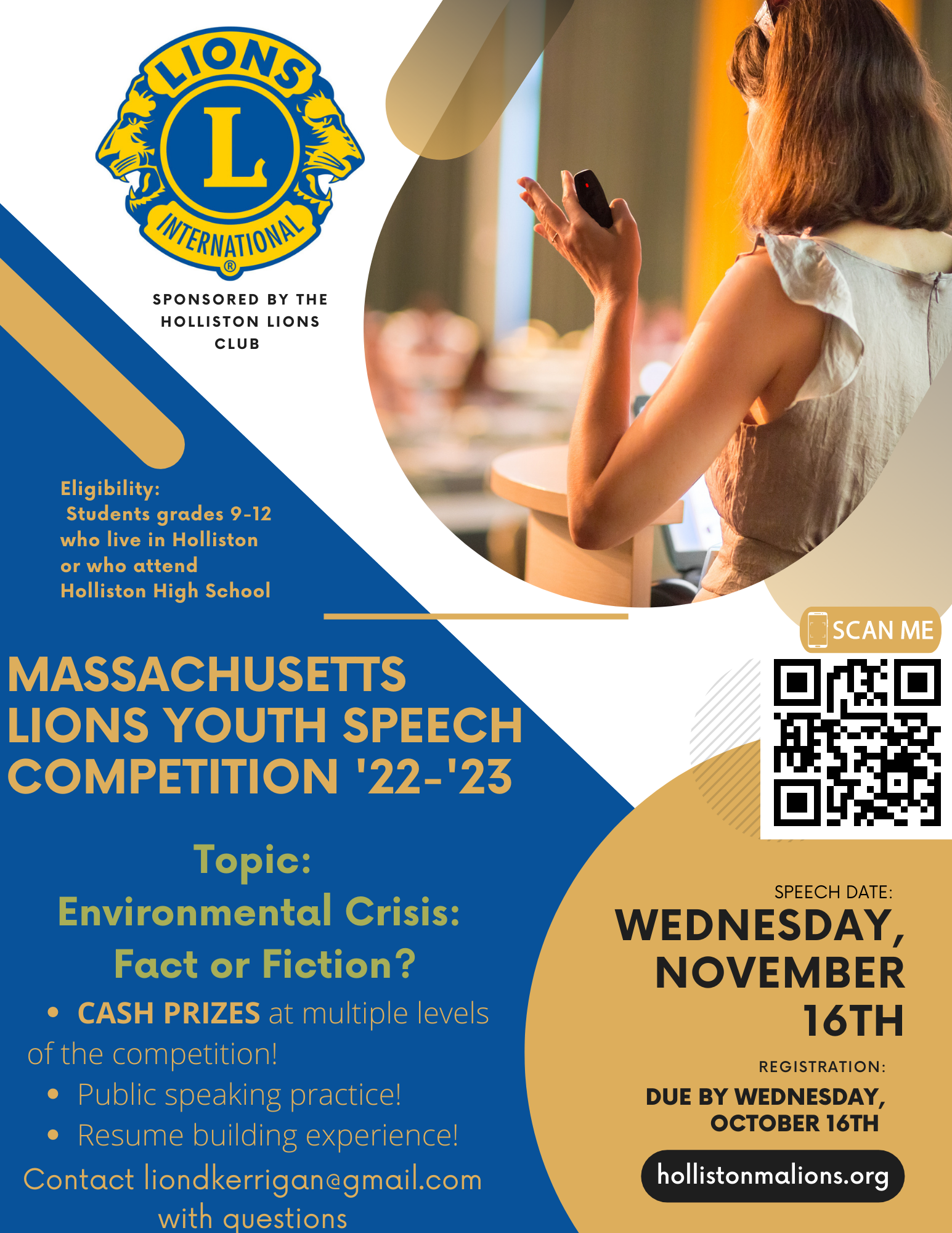 Youth Speech Contest Holliston Lions